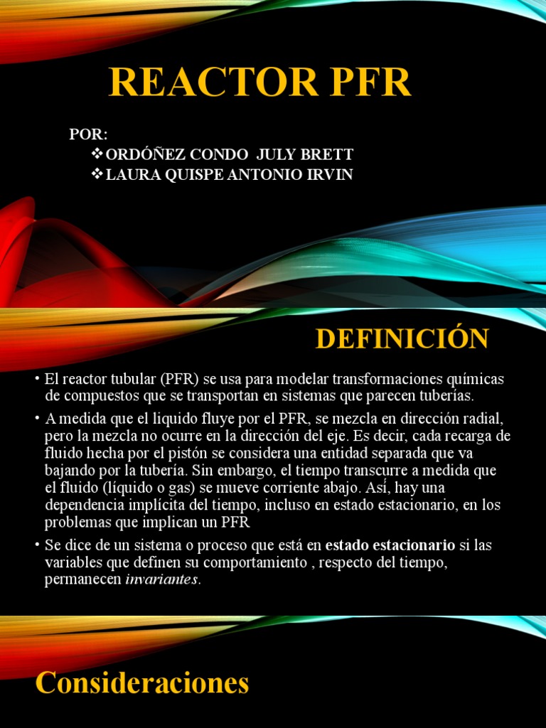 Características del Reactor PFR | PDF | Reactor Quimico | Ingeniería ...