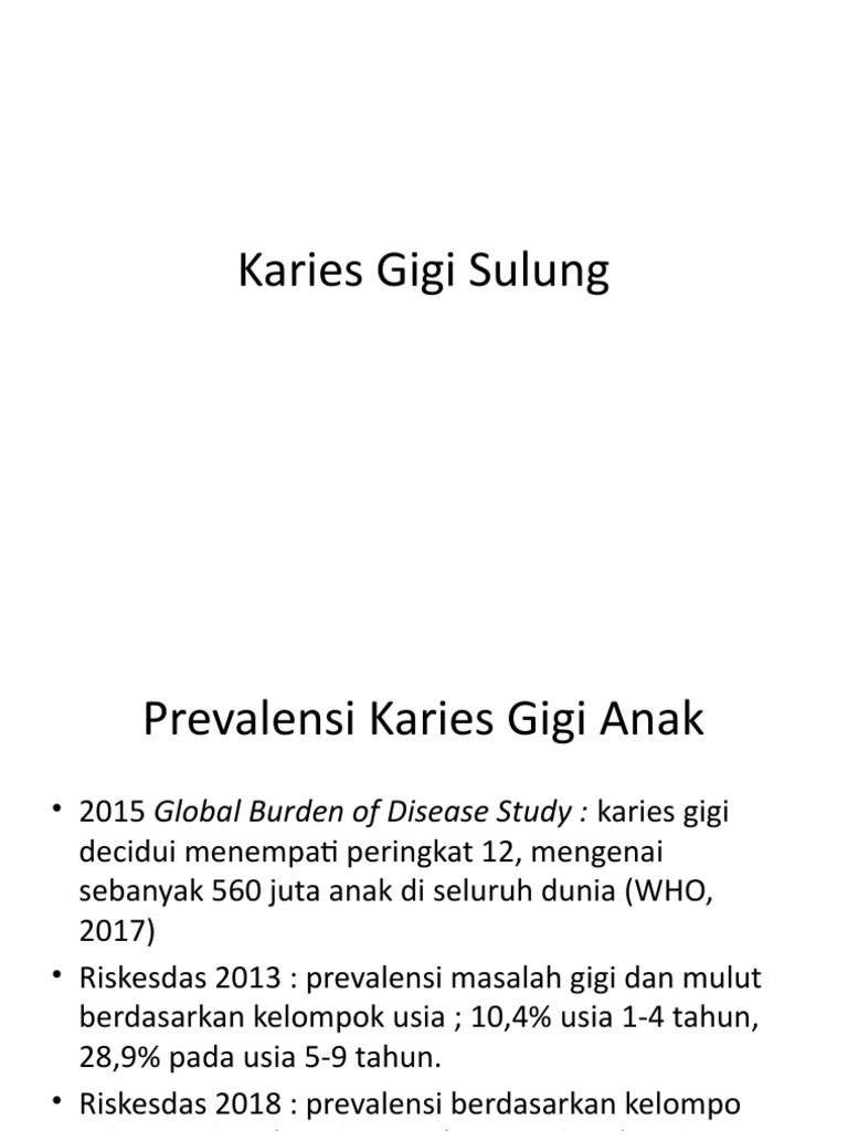 Karies Gigi Sulung | PDF