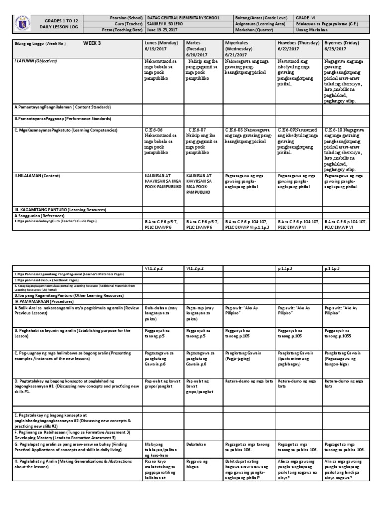 Esp 6 - Q1 - Week3 | PDF