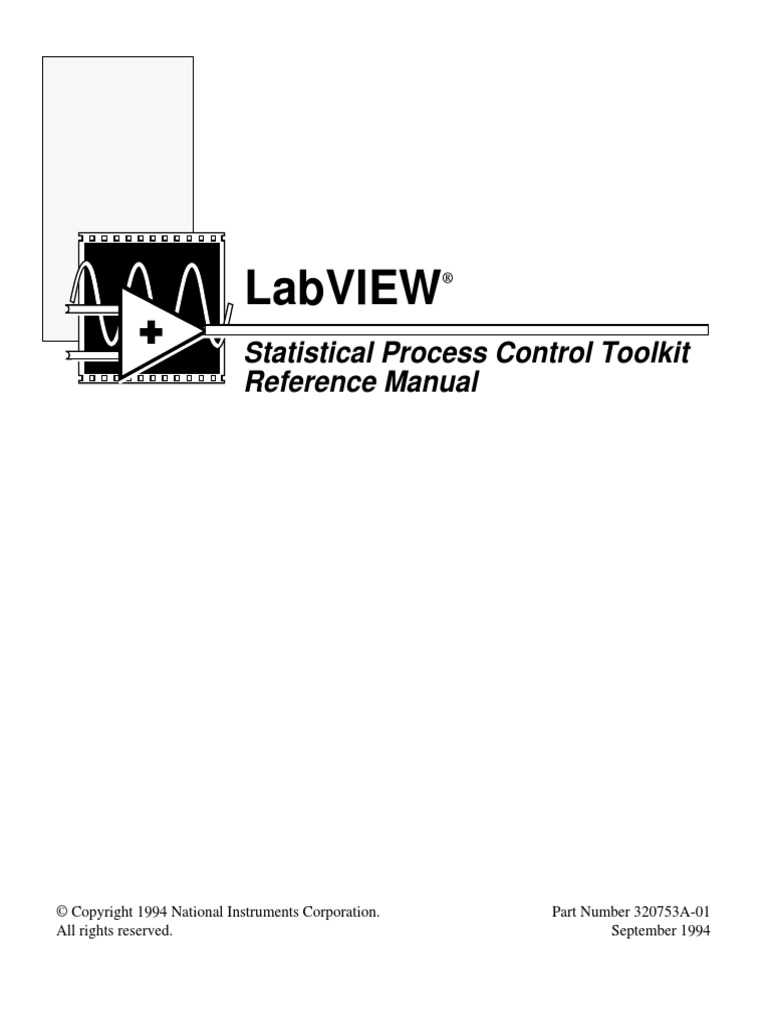 Labview: Statistical Process Control Toolkit Reference Manual | PDF | Damages | Parameter ...