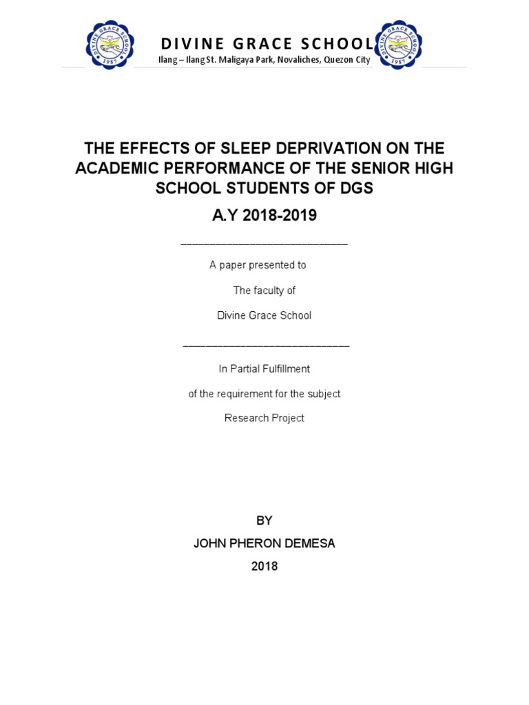 The Effects of Sleep Deprivation On The | Download Free PDF | Divine ...