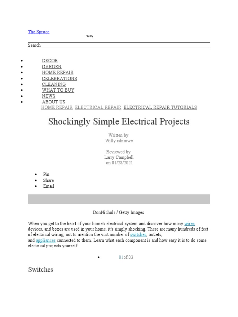 Shockingly Simple Electrical Projects: Switches | PDF | Ac Power Plugs ...