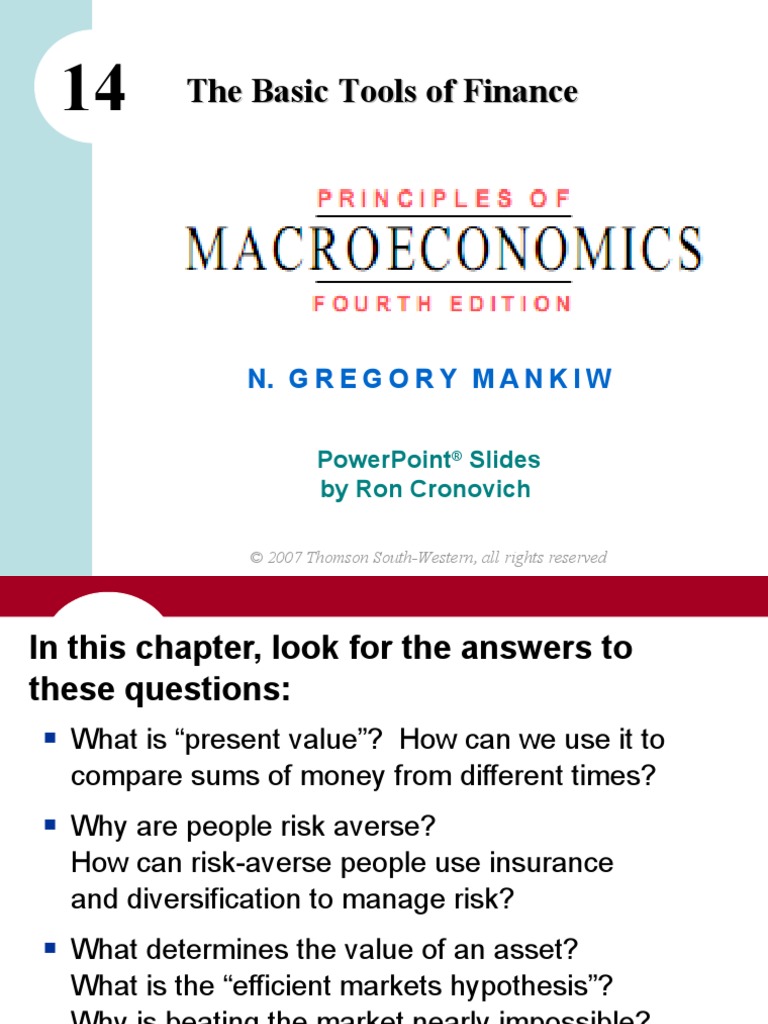 The Basic Tools of Finance | PDF | Diversification (Finance ...