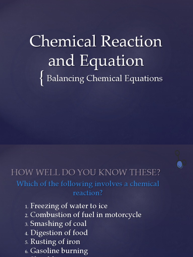 Lesson 3 - Chemical Reaction and Equation | Download Free PDF ...