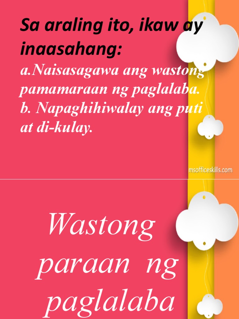 Power Point Paglalaba | PDF