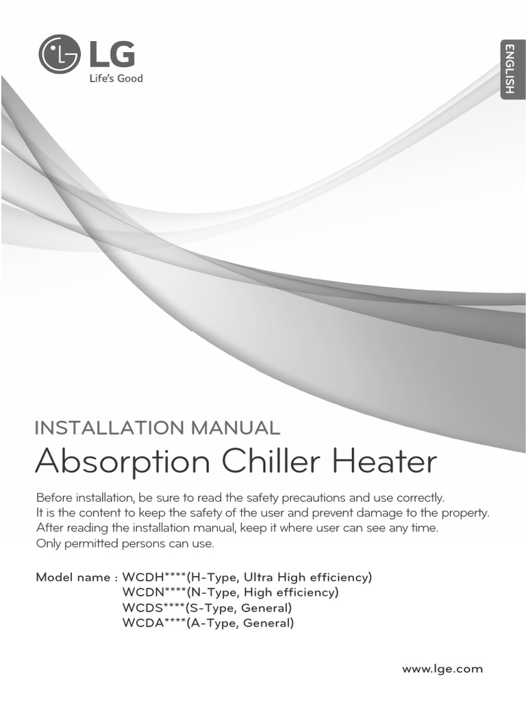 Absorption Chiller Install Guide | PDF | Water Heating | Electrical Wiring