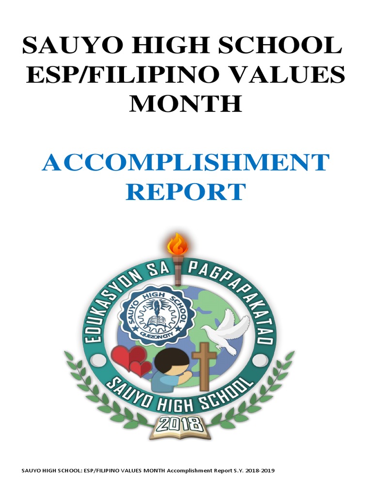 Esp Month Accomplishment Report Sy 2018 2018 | PDF | Philippines