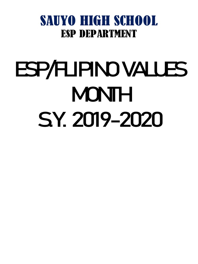 Sauyo High School: Esp Department | PDF | Philippines