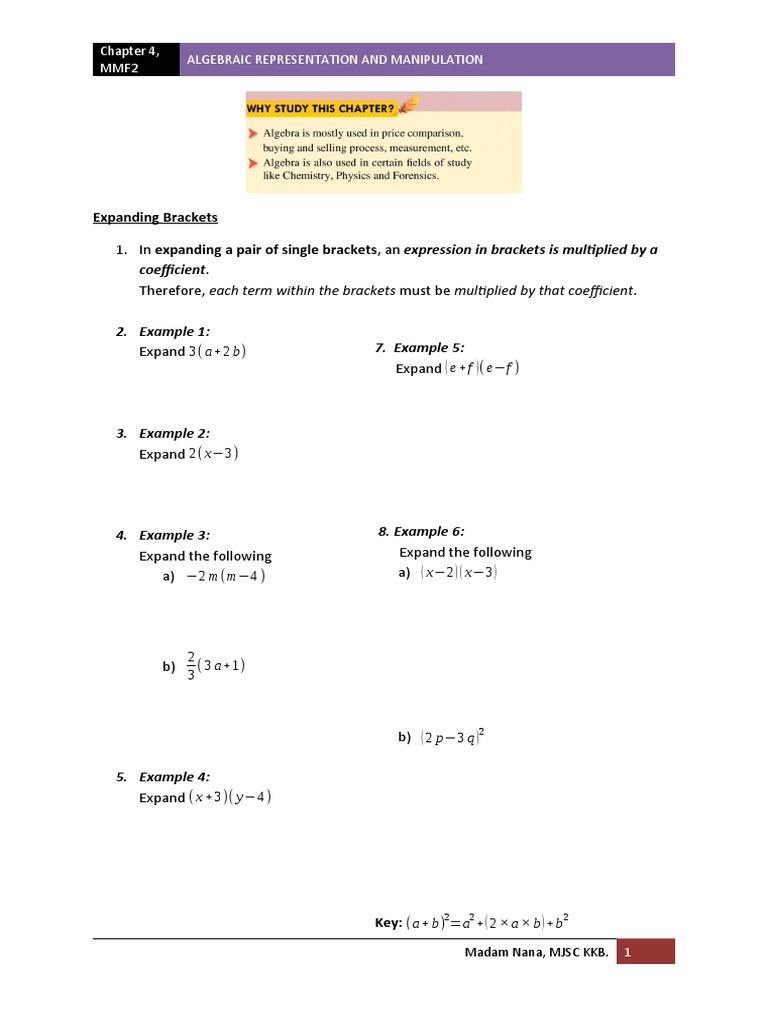 Algebraic Manipulation Techniques | PDF | Factorization | Algebra