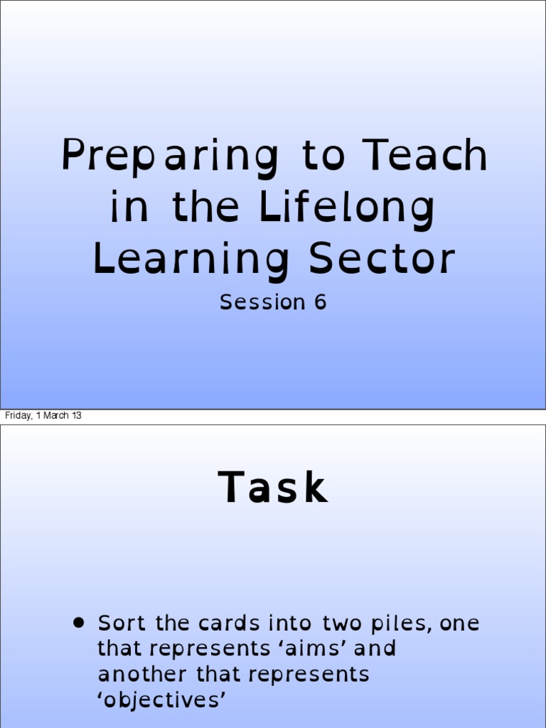 Session 6 Ptlls | PDF | Learning Styles | Teaching Method