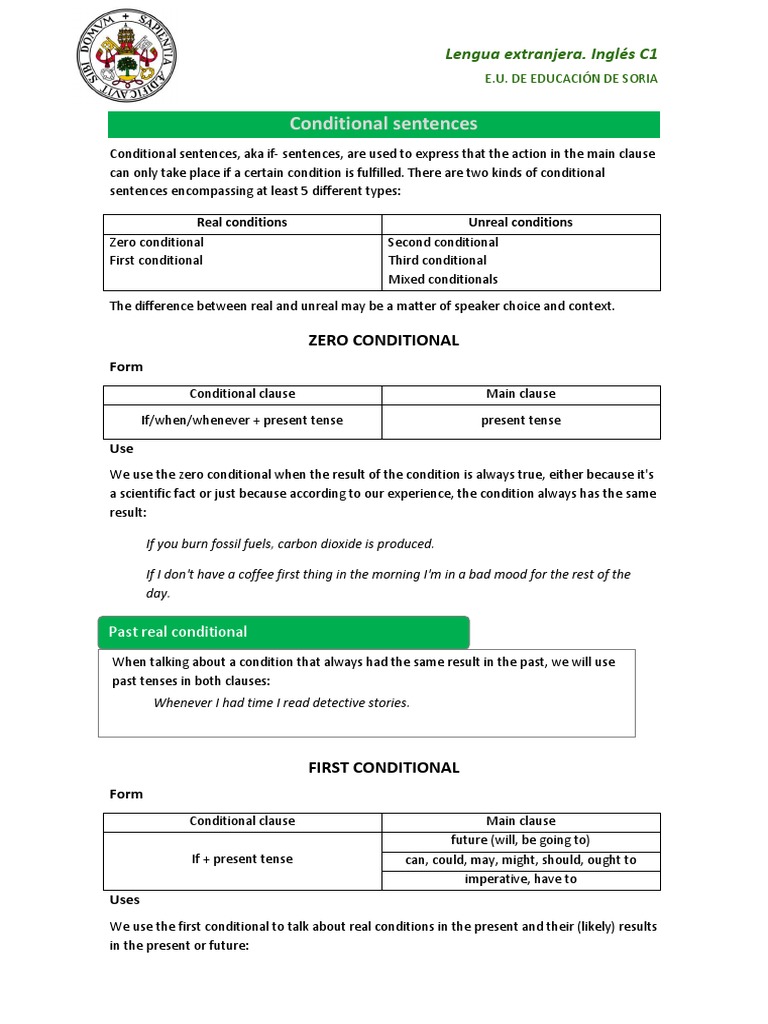 Conditional Sentences | PDF | Morphology | Linguistic Typology