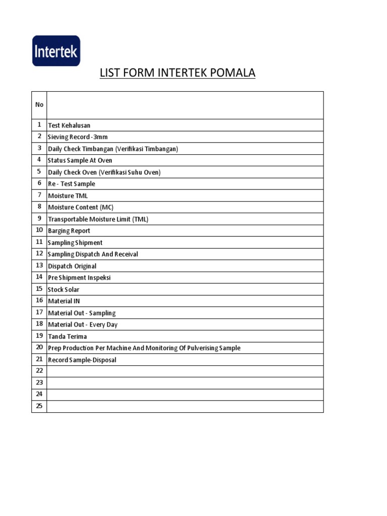 Form Intertek | PDF
