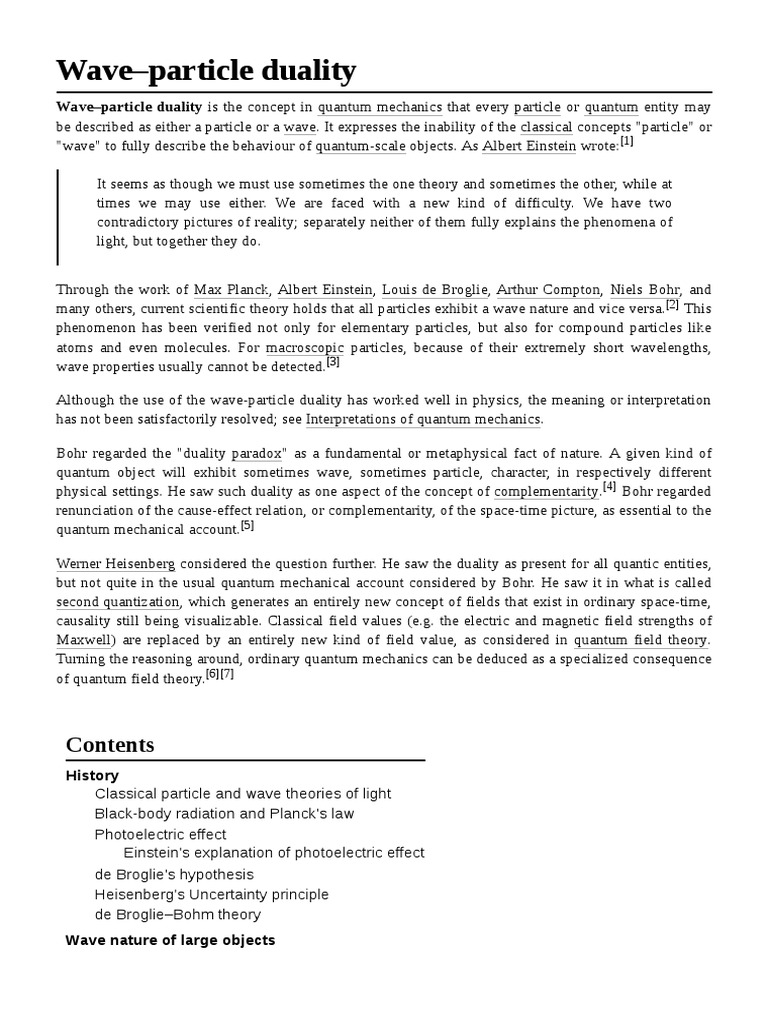 Wave-Particle Duality | Download Free PDF | Photon | Light