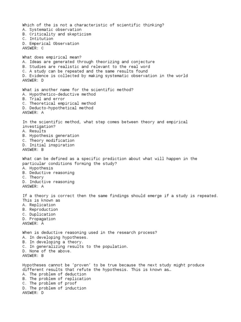 Model Paper For Research Methods | PDF | Scientific Method | Sampling ...