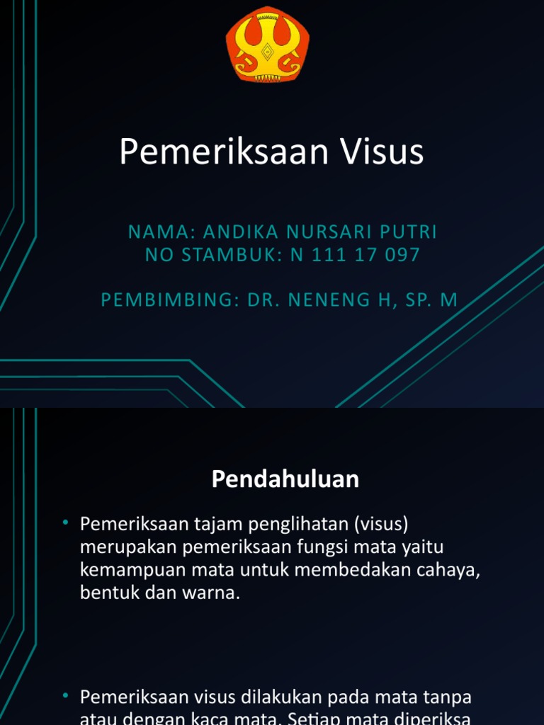 Pemeriksaan Visus Jauh Dan Dekat | PDF