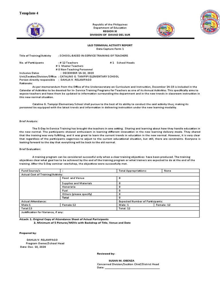 Inset Terminal Report | PDF | Pedagogy | Human Nature
