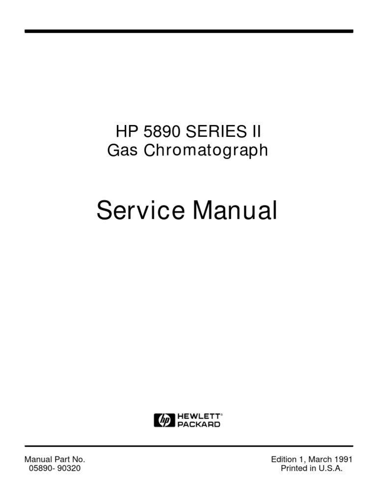 HP 5890 Series II GC Manual | PDF | Electrostatic Discharge | Fuse ...
