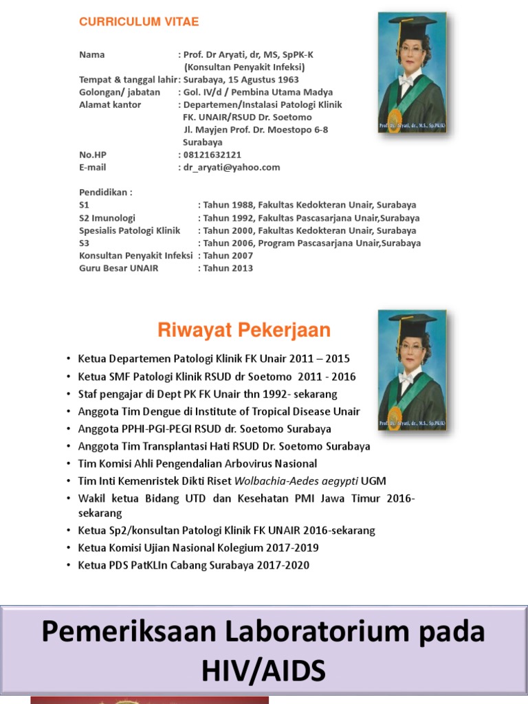 Profil dan Diagnostik HIV/AIDS Prof. Aryati | PDF | Sains & Matematika