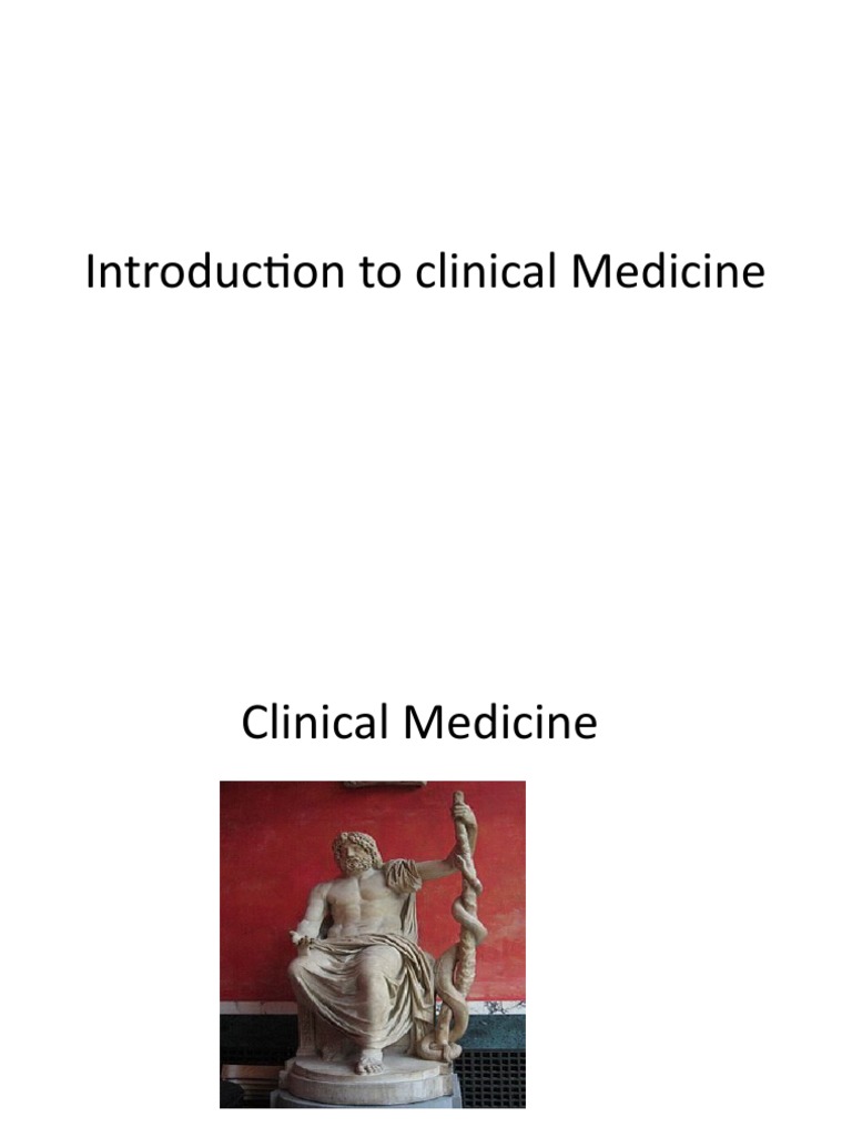 01 Introduction To Clinical Medicine | PDF | Medical Diagnosis | Medicine