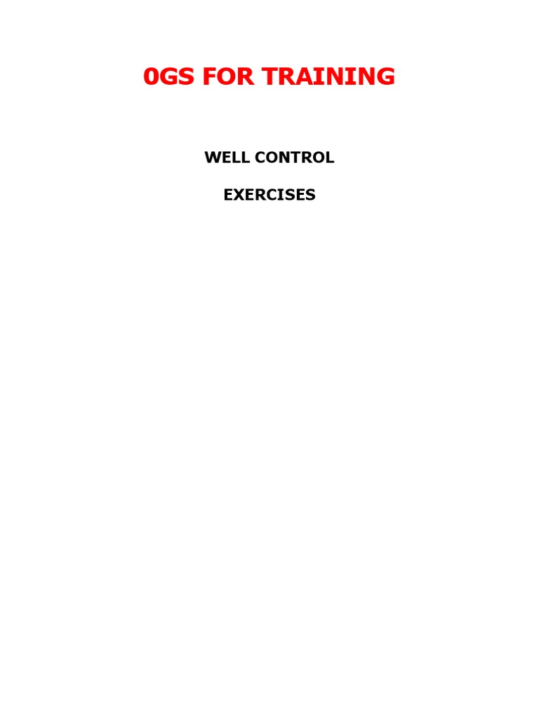 2well Control - Exercise | PDF | Casing (Borehole) | Blowout (Well ...