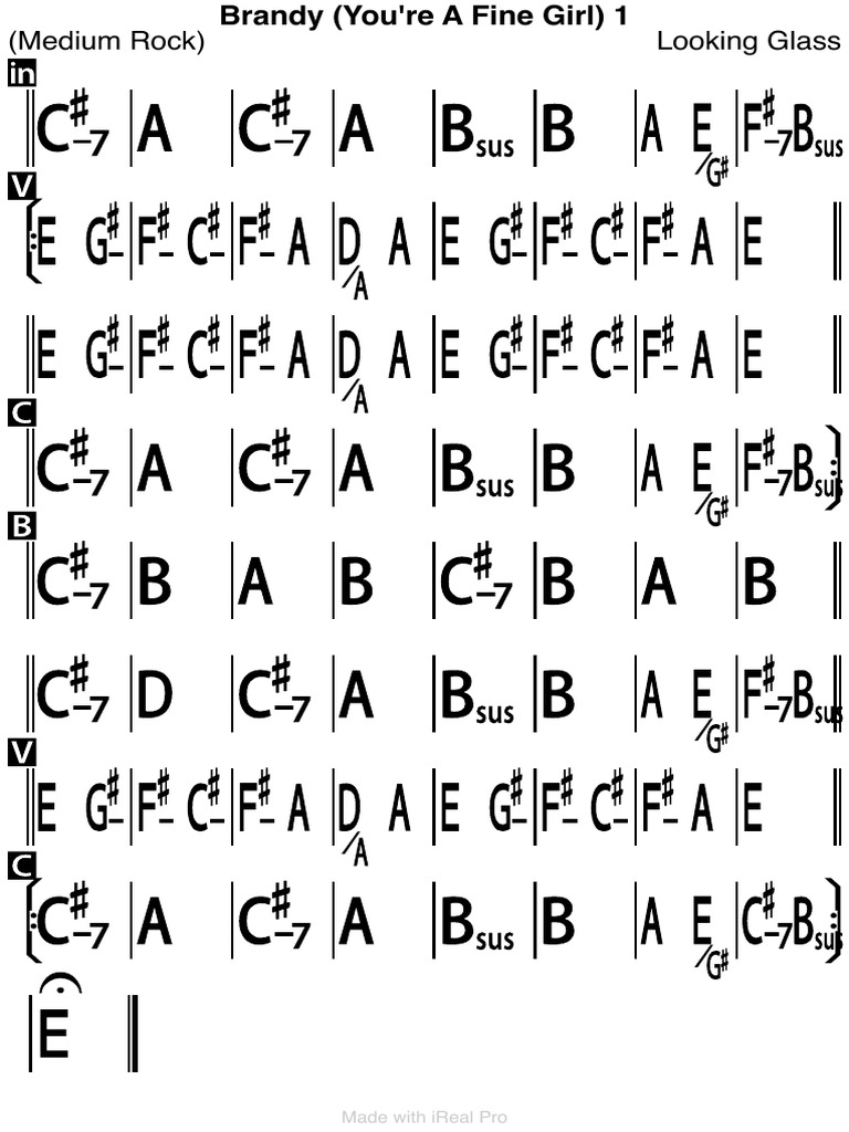 Brandy (You'Re A Fine Girl) 1 | PDF