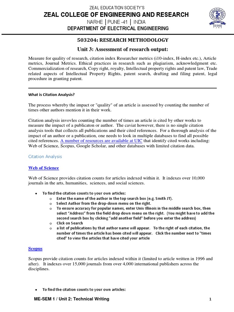 Research Methodology - Unit - 3 - Notes | PDF | Trips Agreement ...