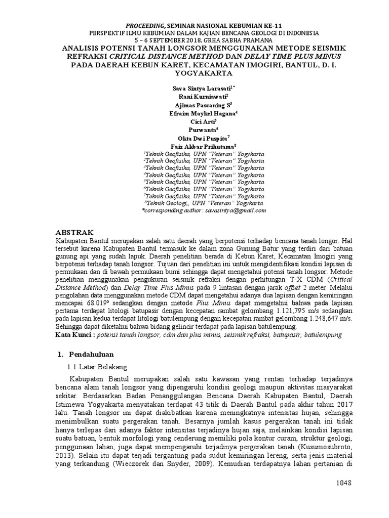 Analisis Potensi Longsor di Bantul | PDF | Sains & Matematika