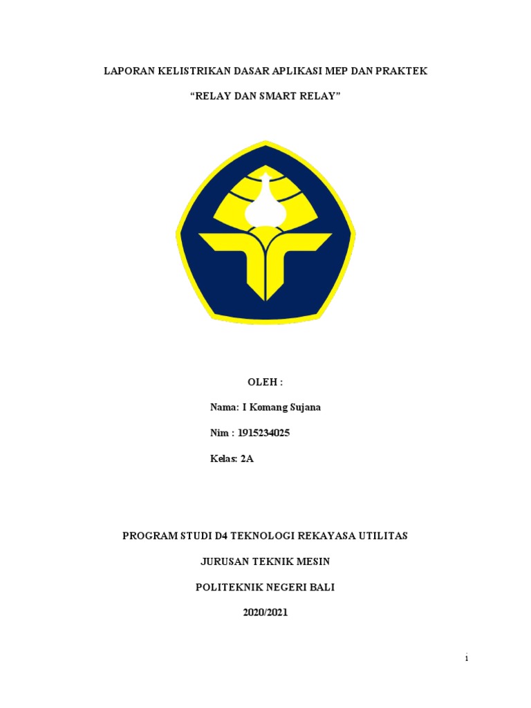 Tugas 7 Kelistrikan Relay (I Komang Sujana) | PDF