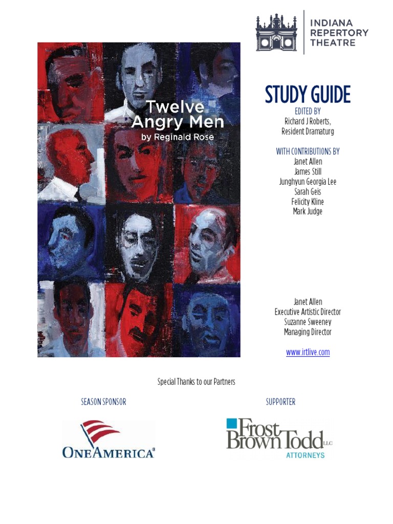 Twelve Angry Men Study Guide | PDF | Reasonable Doubt | Judiciaries