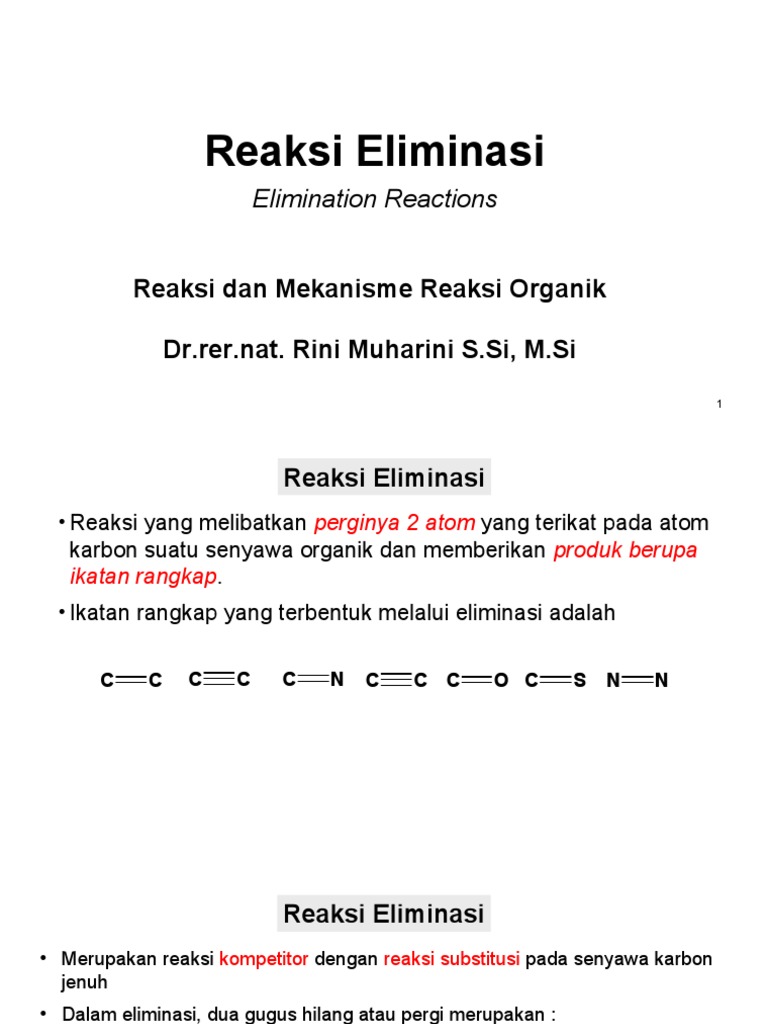 Reaksi Eliminasi | PDF