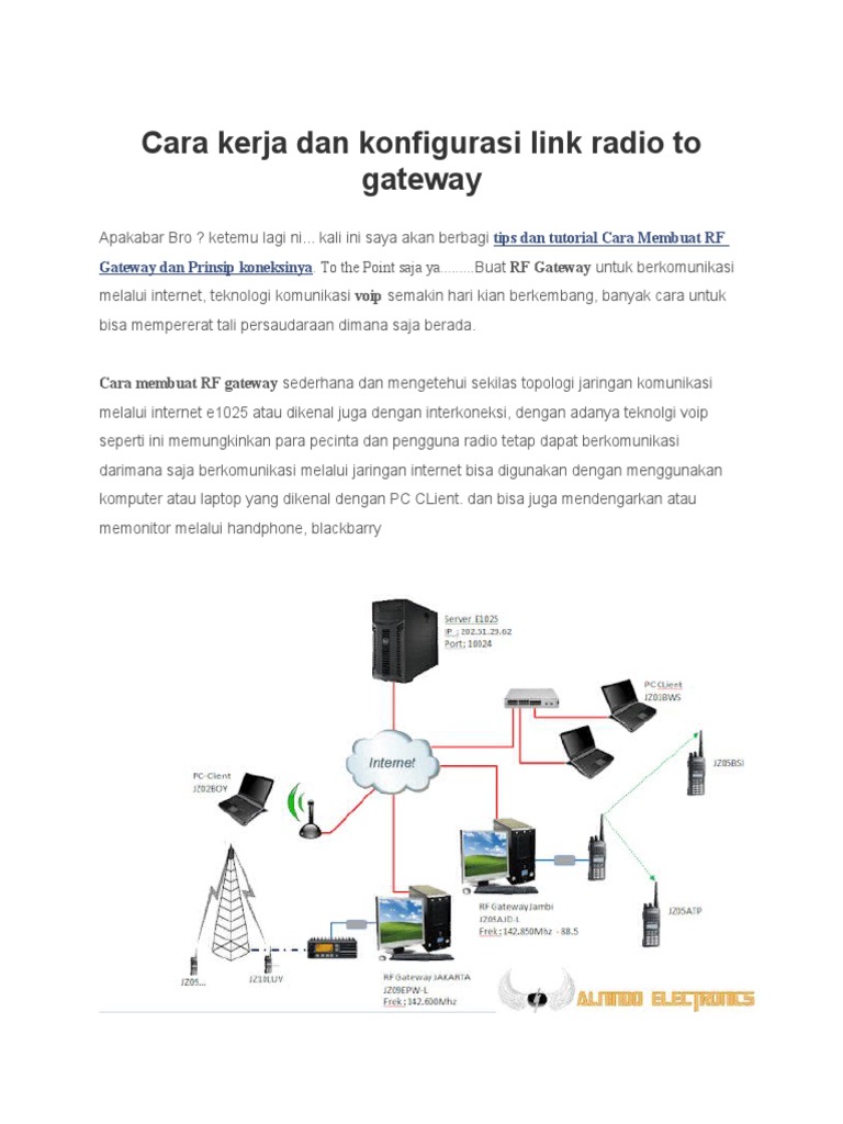 Cara Kerja Dan Konfigurasi Link Radio To Gateway | PDF