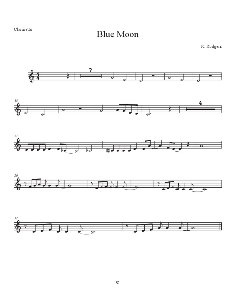 BLUE MOON - Score | PDF