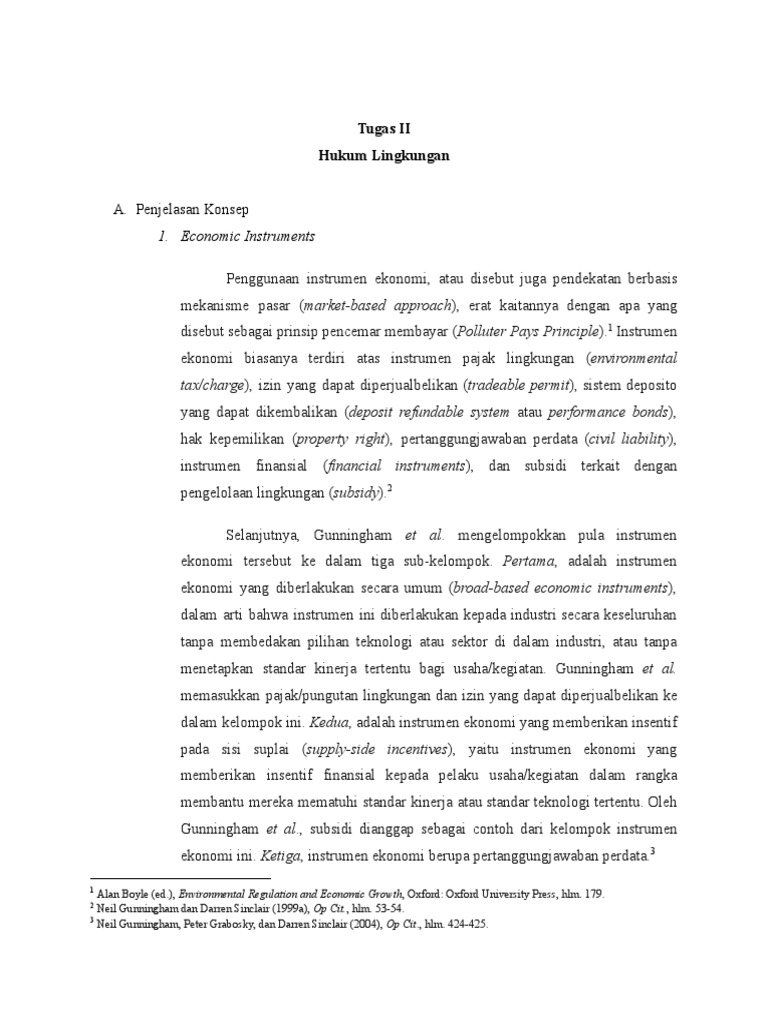 Tugas II Hukum Lingkungan | PDF | Bisnis