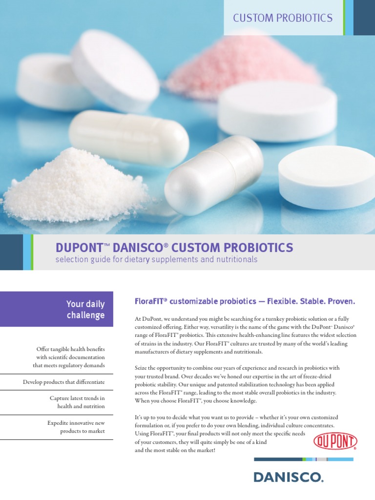 Dupont Danisco Custom Probiotics | PDF | Lactobacillus | Probiotic