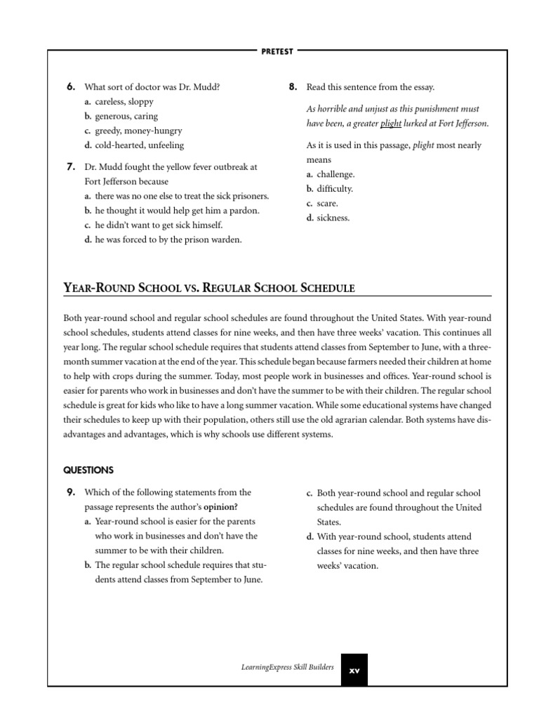 Grade 8 Reading Comprehension Practice | PDF | Prison
