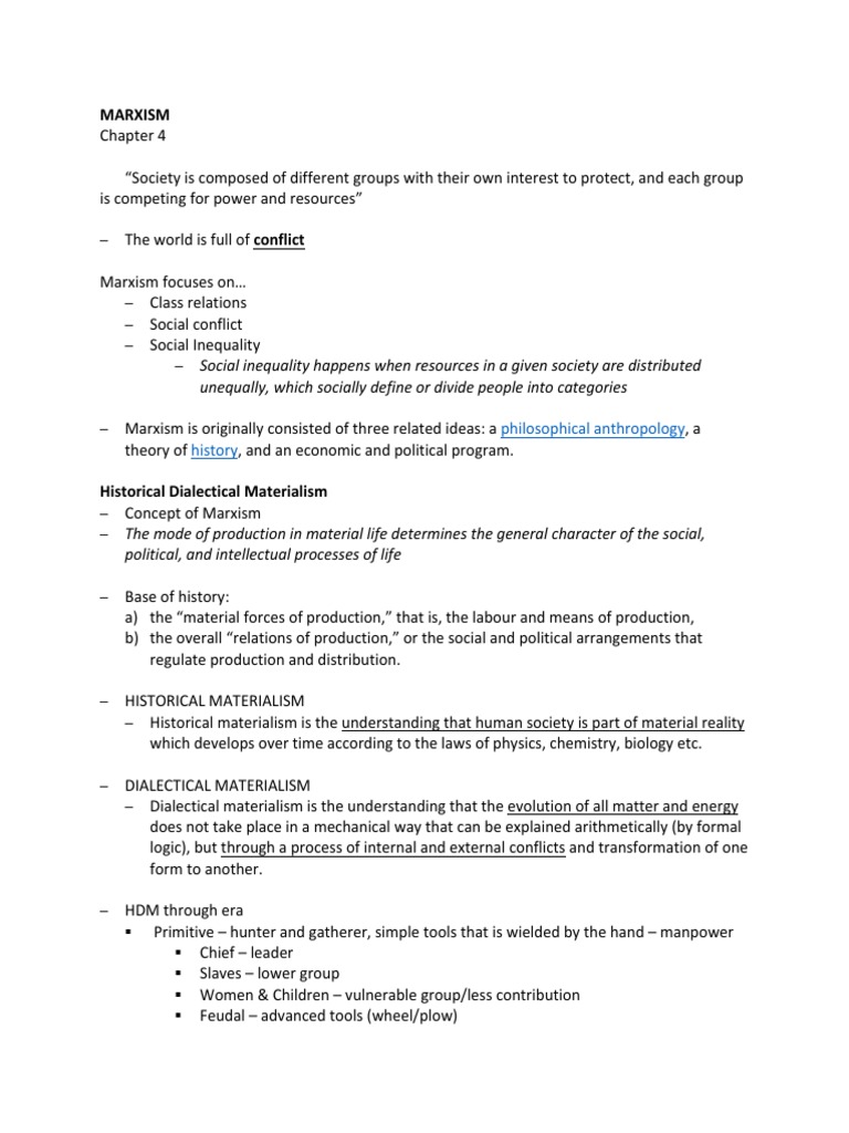 Understanding Marxism: Class and Conflict | PDF | Marxism | Materialism