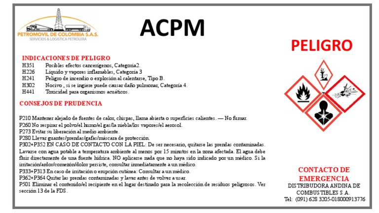 Etiqueta Acpm | PDF