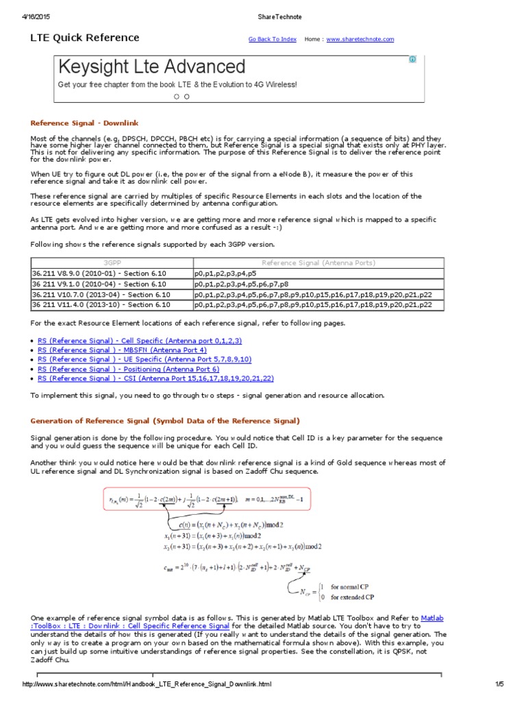 Keysight Lte Advanced | PDF | Radio Technology | Electronics