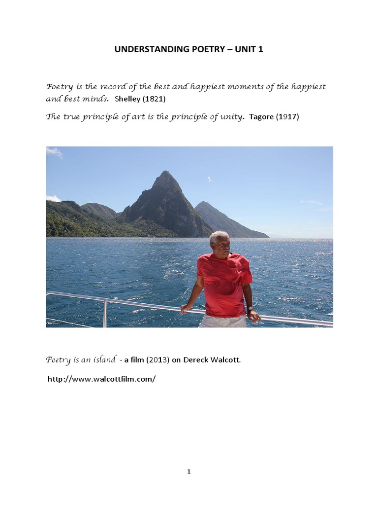 BA (Hons) English Poetry Unit 1 | PDF | Metre (Poetry) | Poetry