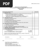 COC Checklist Form | PDF | Business