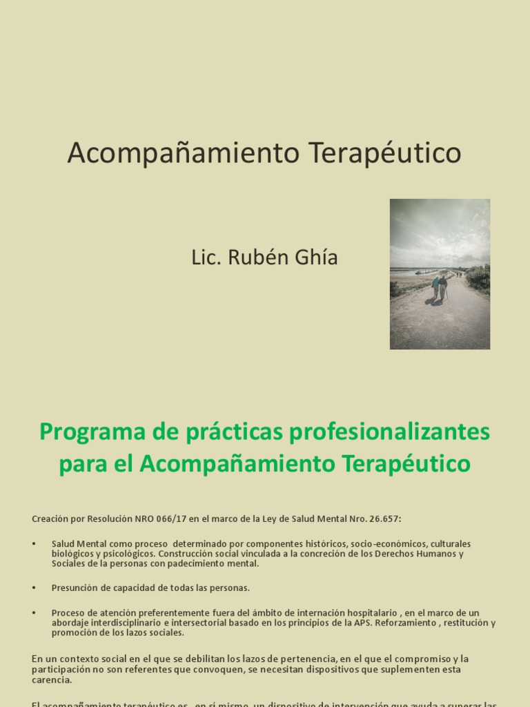 Acompanamiento Terapeutico Pdf Salud Mental Psiquiatría