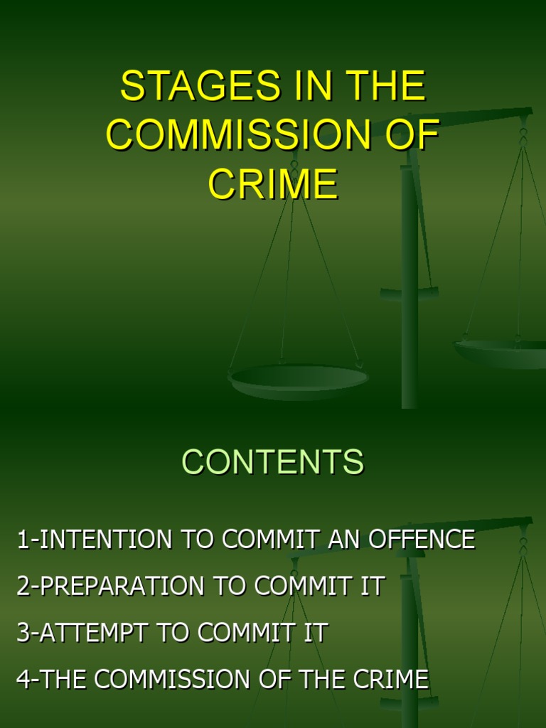 Stages of Crime | PDF | Mens Rea | Intention (Criminal Law)