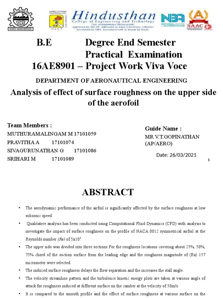 How Surface Roughness Affects Airfoil Performance | PDF | Airfoil ...