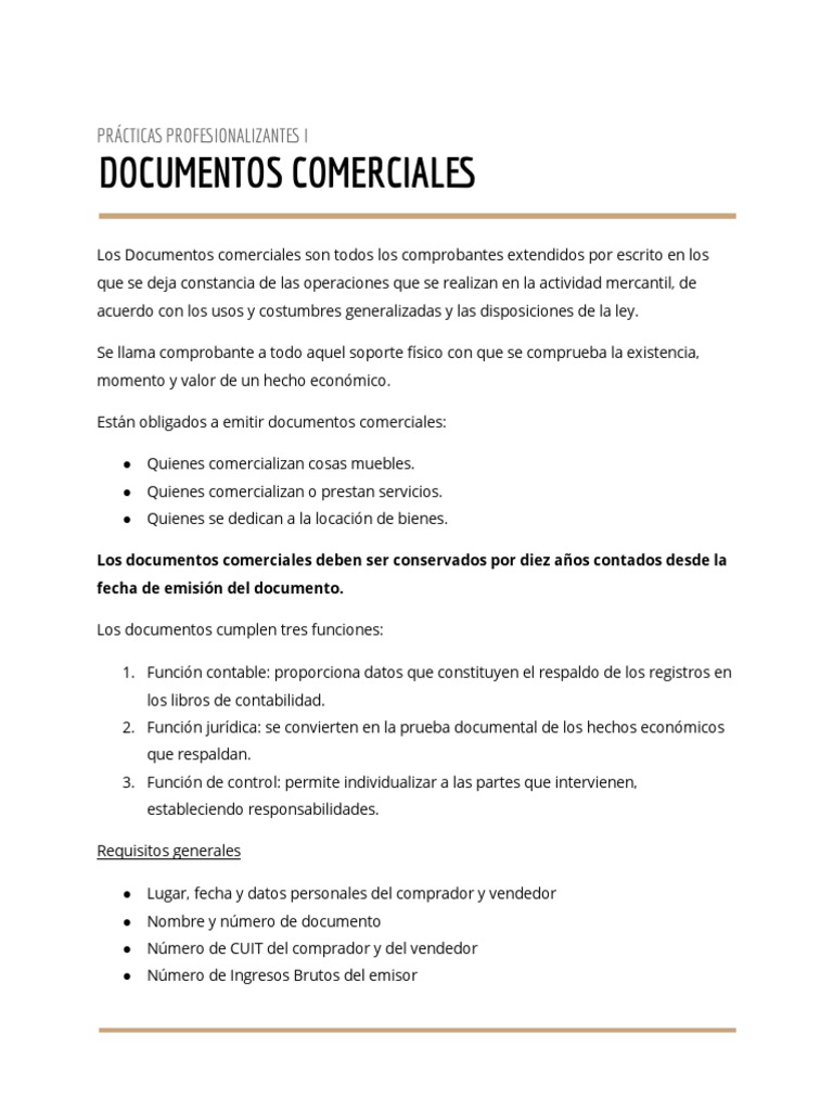 Documentos Comerciales | PDF | Cheque | Factura