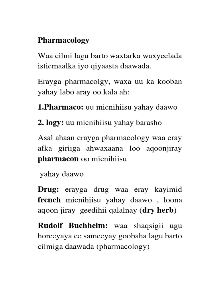 Barashada Daawada 2 3 | PDF | Pharmacology | Therapy