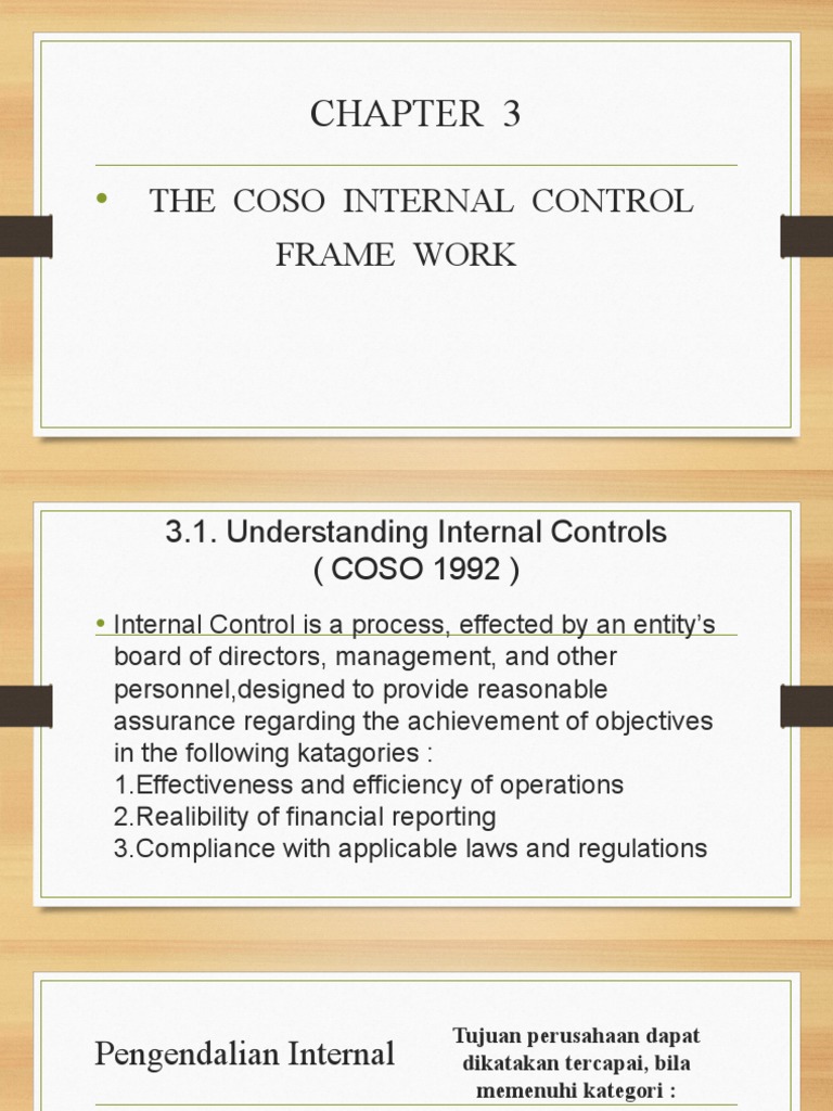 The Coso Internal Control Frame Work | PDF | Internal Control ...
