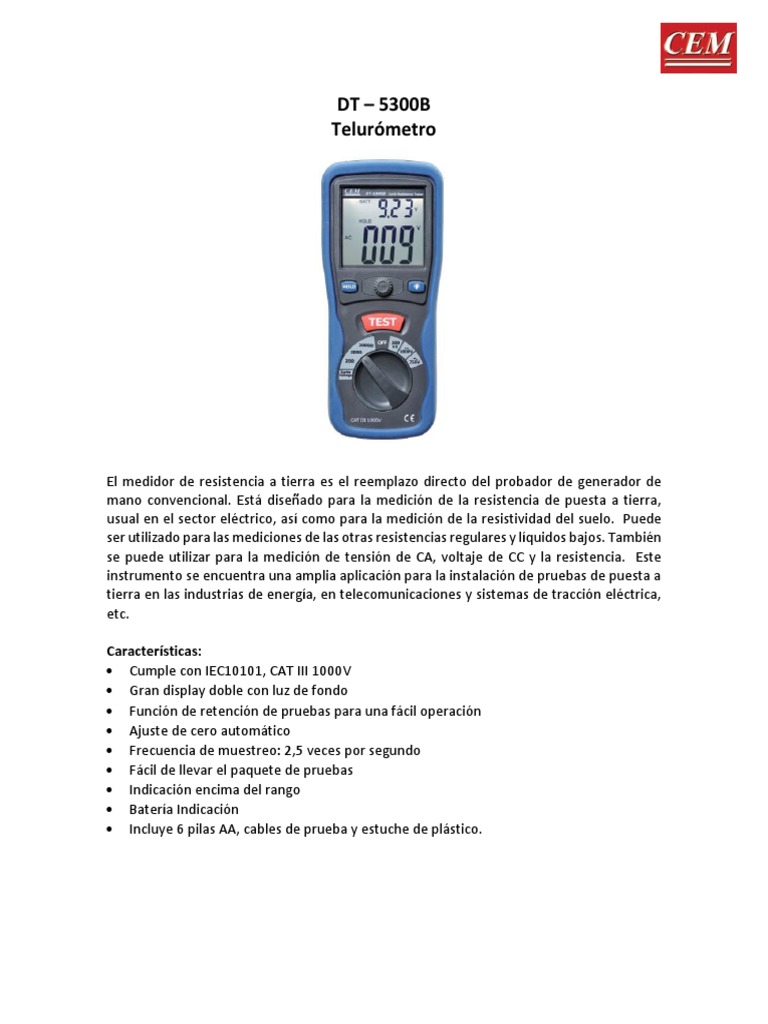 DT 5300B Telurometro | PDF