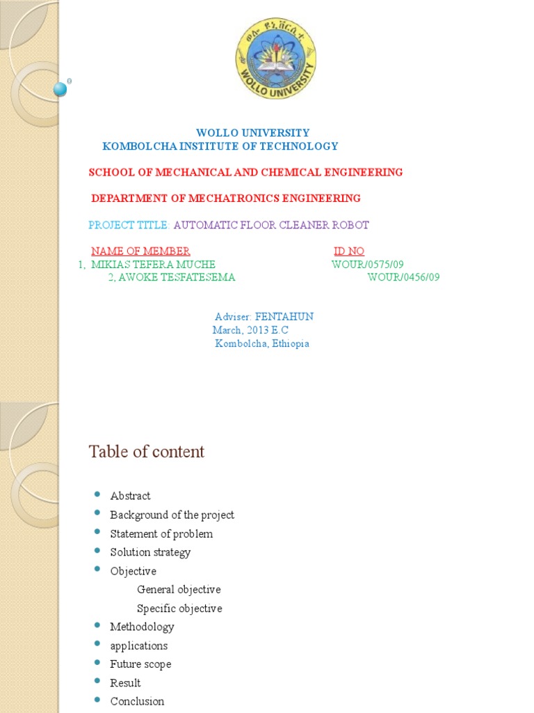 Kombolcha Institute of Technology: School of Mechanical and Chemical ...