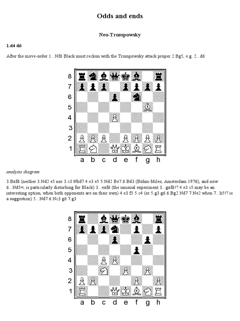 Neo-Trompowsky and London System Insights | PDF | Chess Openings | Board Games
