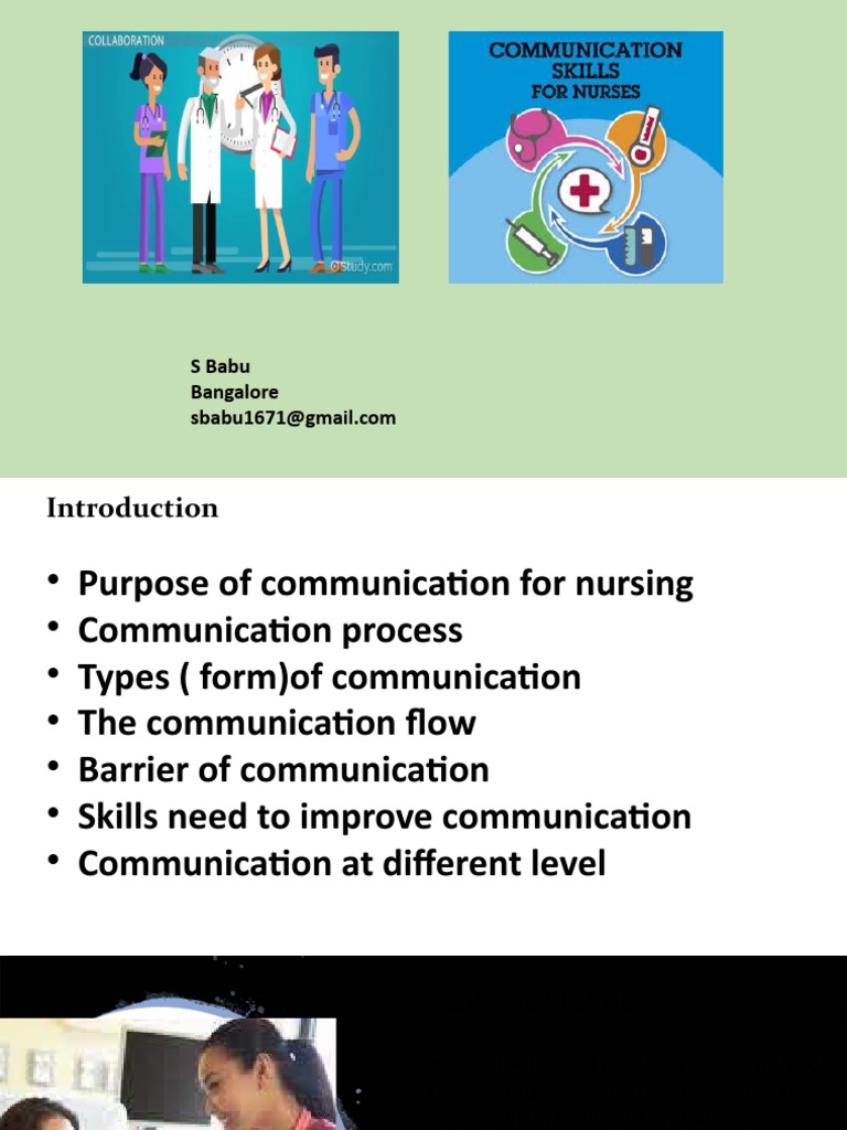 Communication Skills Nurses | PDF | Nonverbal Communication | Communication